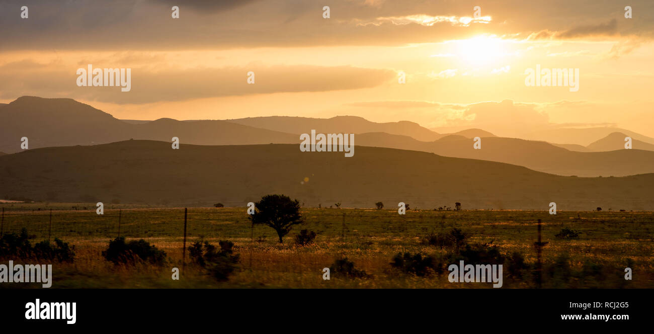 Sunset in South Africa Stock Photo - Alamy