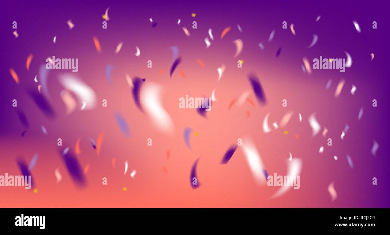 Disco party violet background with foil confetti Stock Vector Image ...