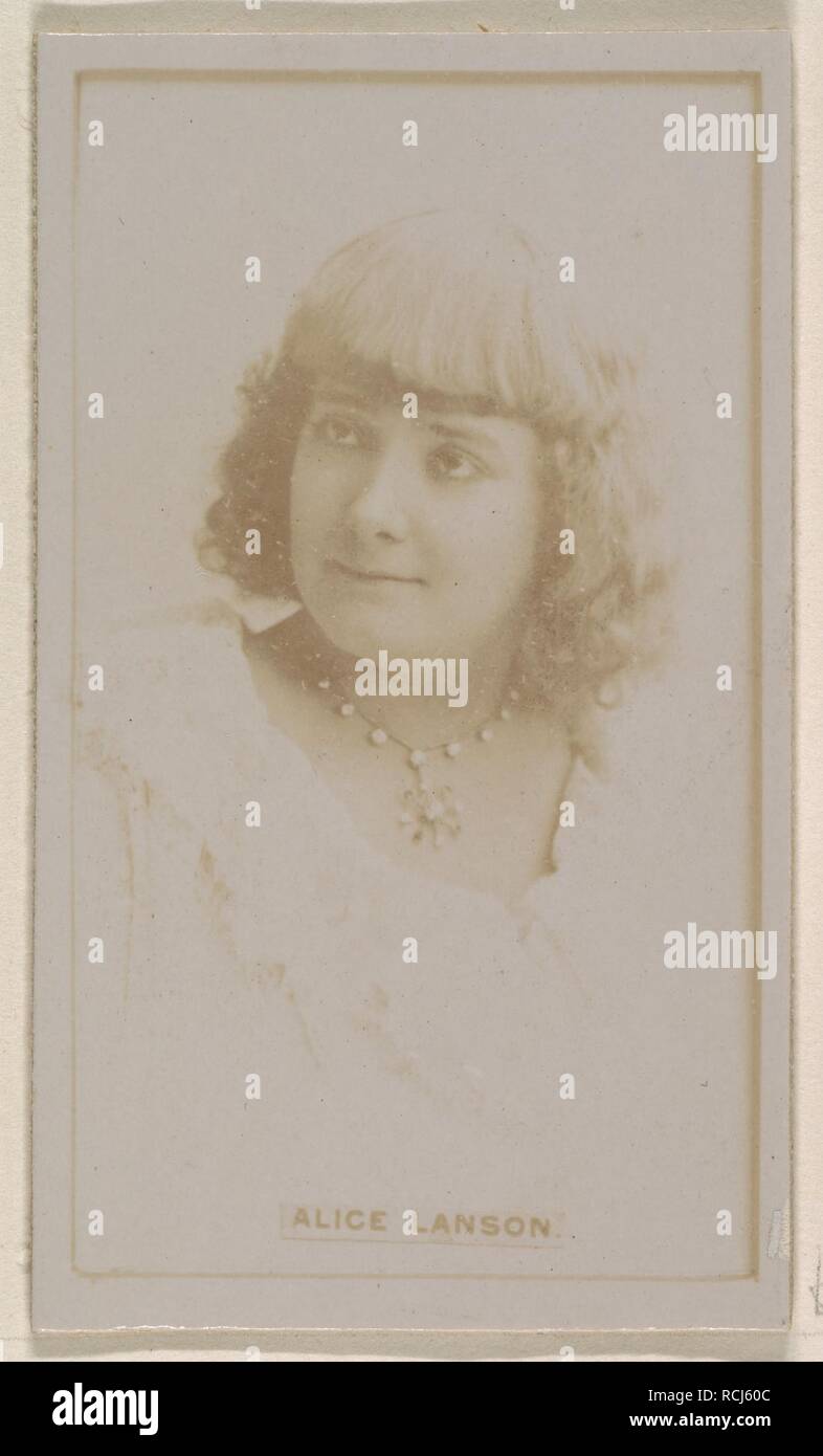 Alice Lanson, from the Actresses series (N245) issued by Kinney ...