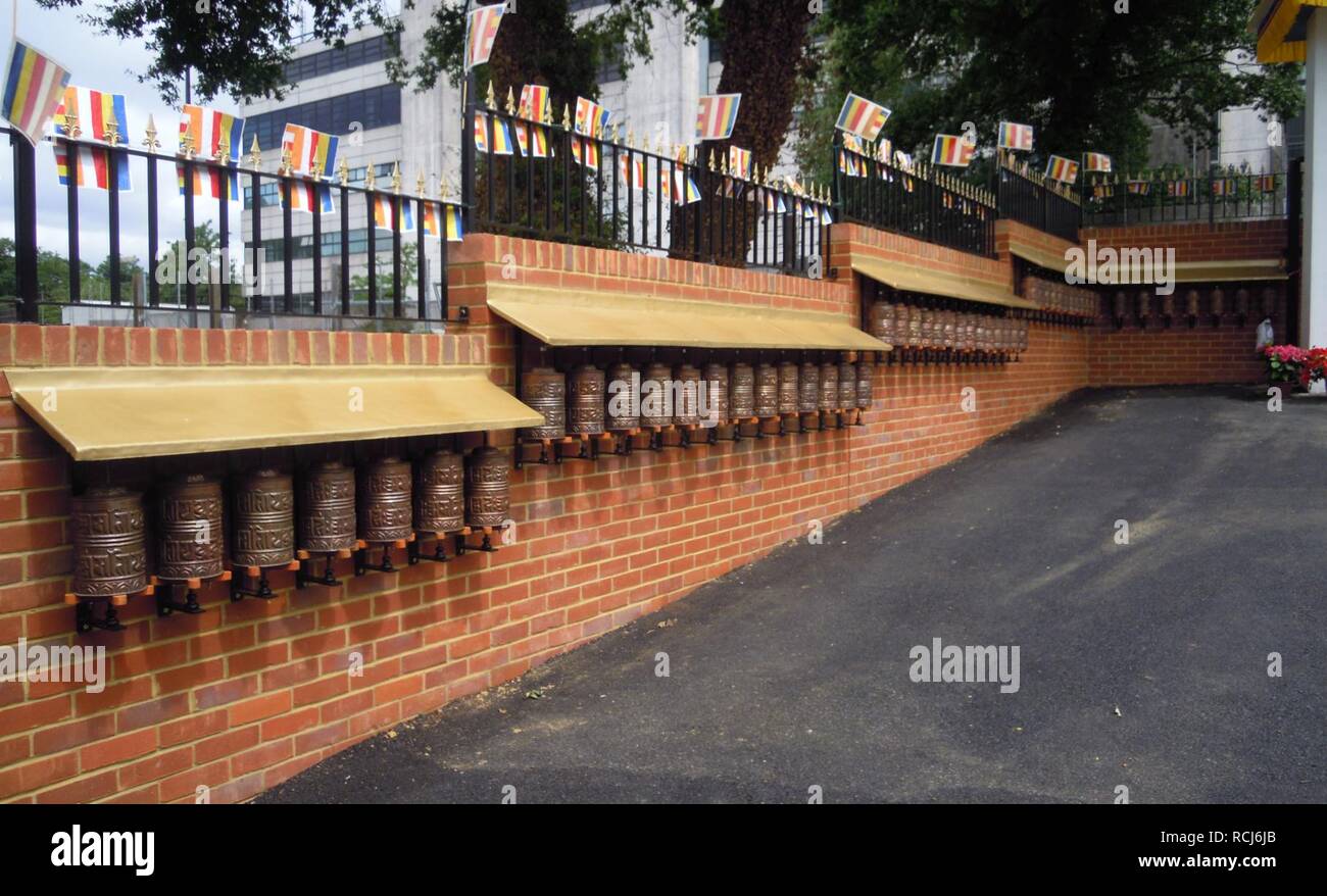 Aldershot Buddhist Centre Prayer Wheels Stock Photo - Alamy