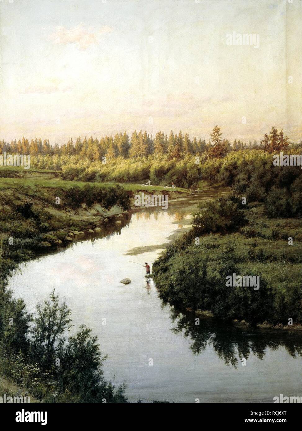 River landscape. Museum: State Art Museum, Stavropol. Author: Briullov ...