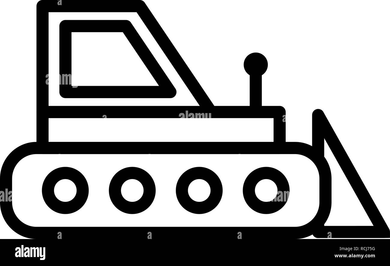 Vector Bulldozer Icon Stock Vector Image & Art - Alamy