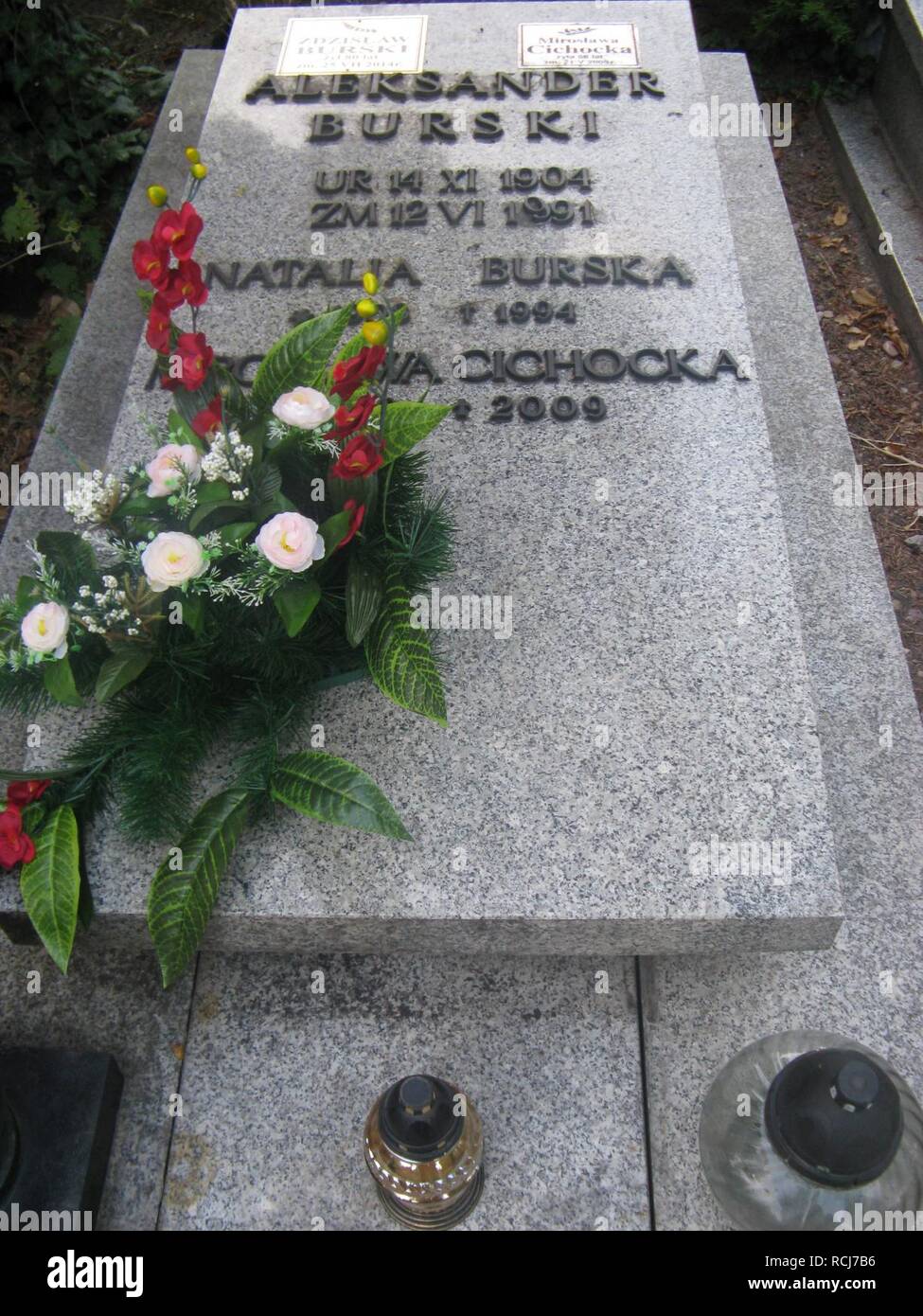 Aleksander Burski grób Stock Photo - Alamy