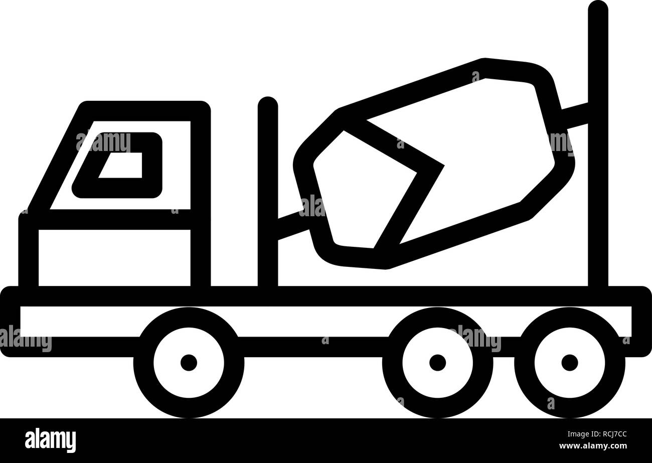 Vector Concrete Mixer Icon Stock Vector Image & Art - Alamy