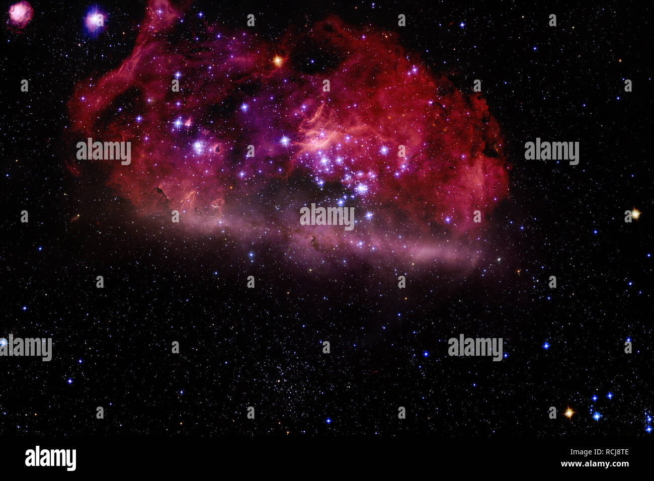 Landscape of star clusters. Beautiful image of space. Cosmos art ...