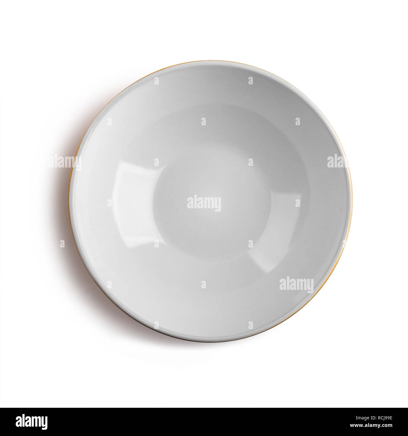 Top view on soup plate Stock Photo - Alamy