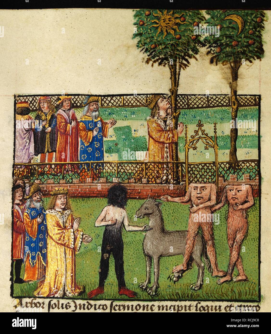 Alexander and his companions consult the prophetic trees of the Sun and ...