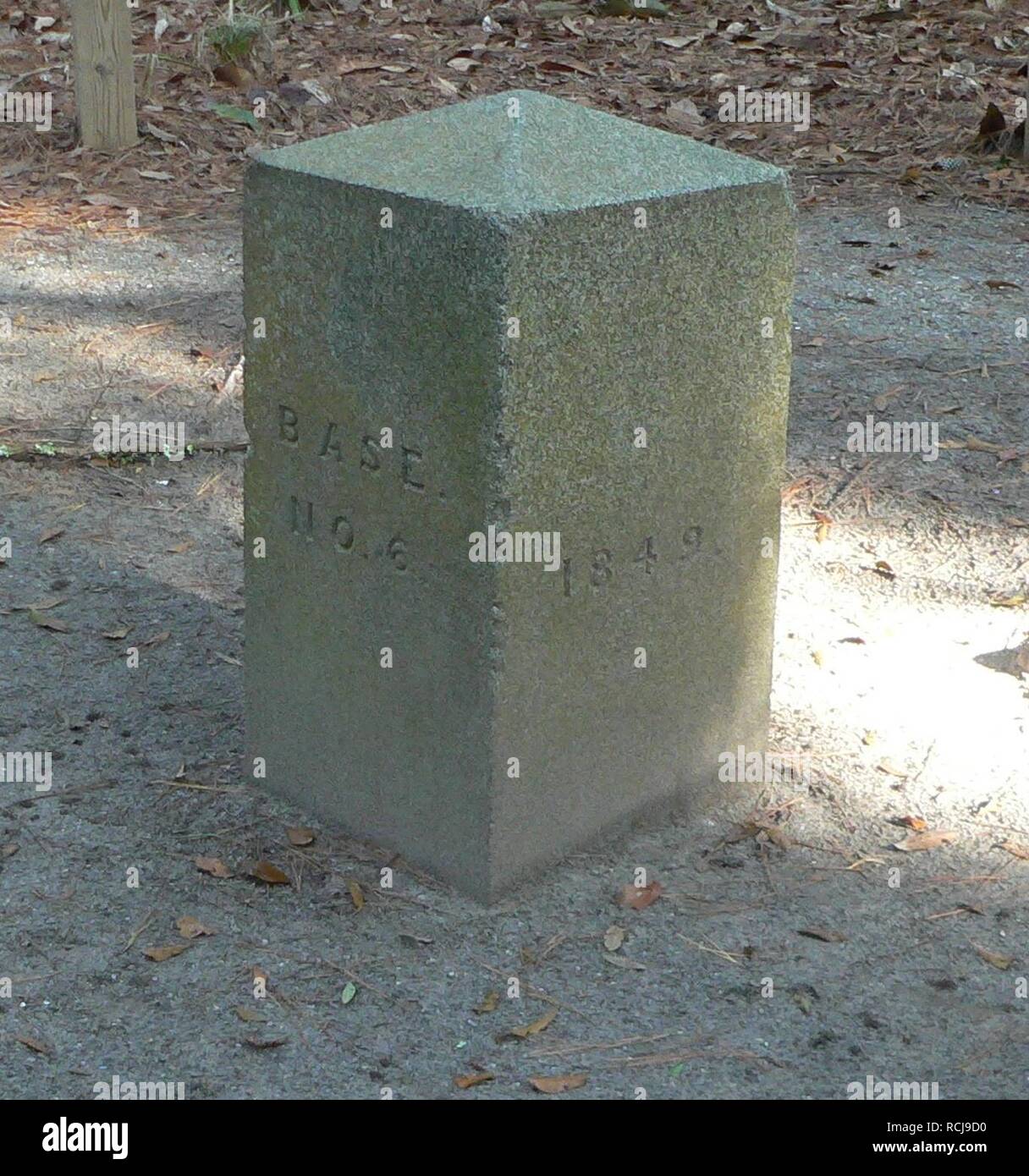 Alexander Bache Survey Line W marker 3 Stock Photo - Alamy