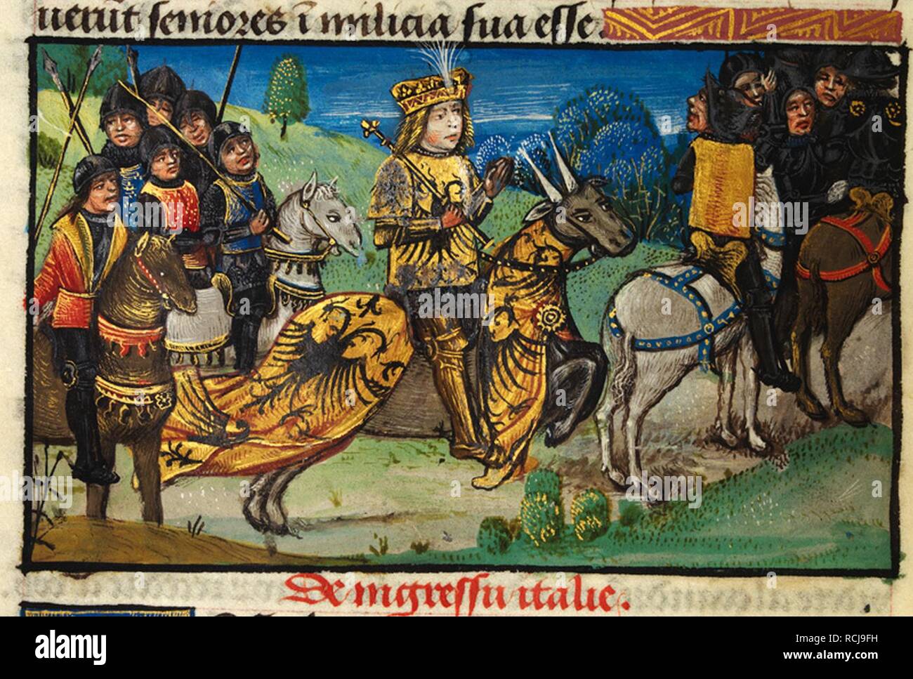 Alexander entering Italy with his followers Stock Photo - Alamy