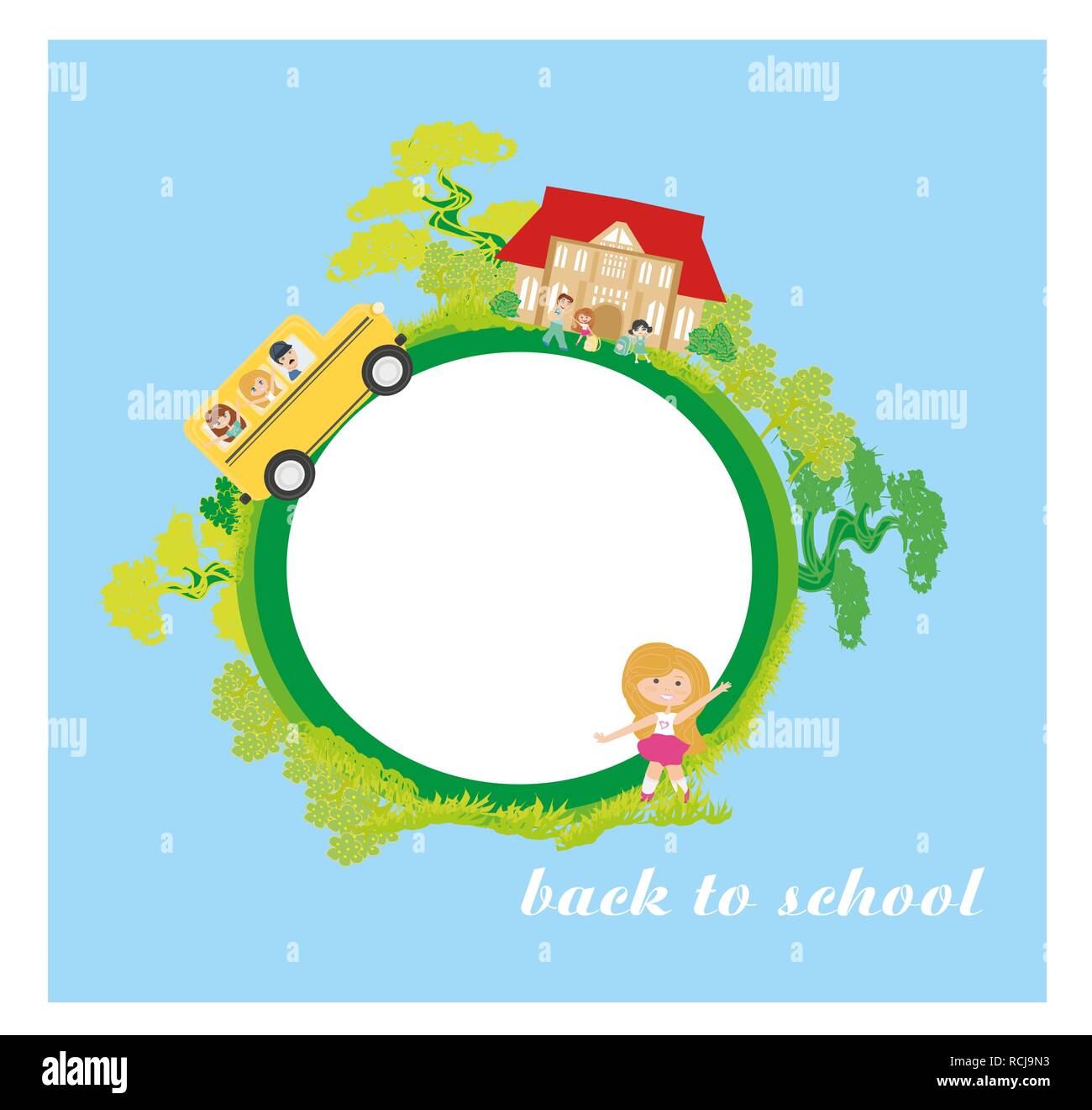 Back to school card Stock Vector Image & Art - Alamy