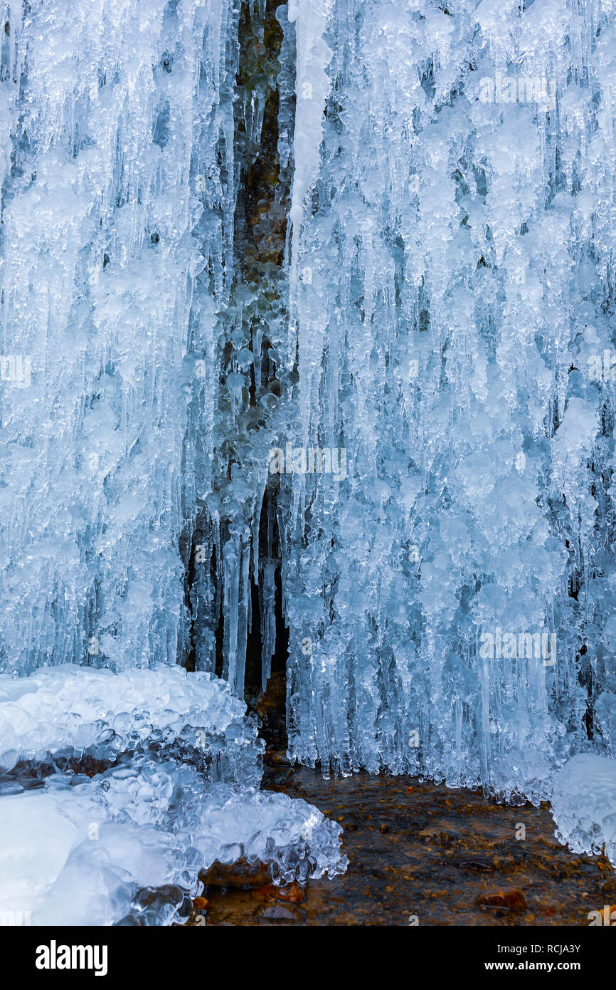 Picture of icicles and various forms of ice Stock Photo - Alamy