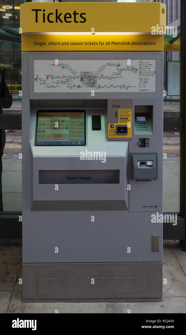St Peter's Square Metrolink stop, Manchester Stock Photo - Alamy