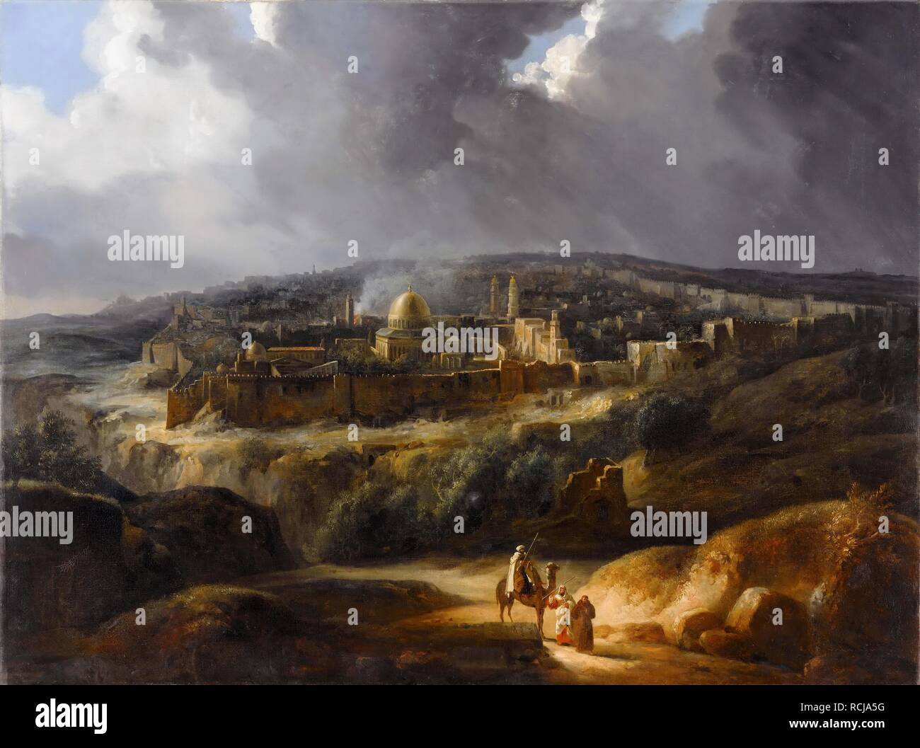 Jerusalem seen from Mount Josaphat. Museum: Musee du Louvre, Paris ...