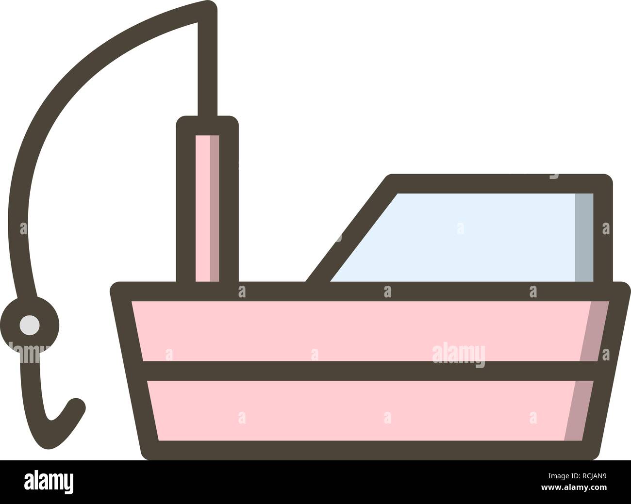 Vector Fishing Boat Icon Stock Vector Image & Art - Alamy