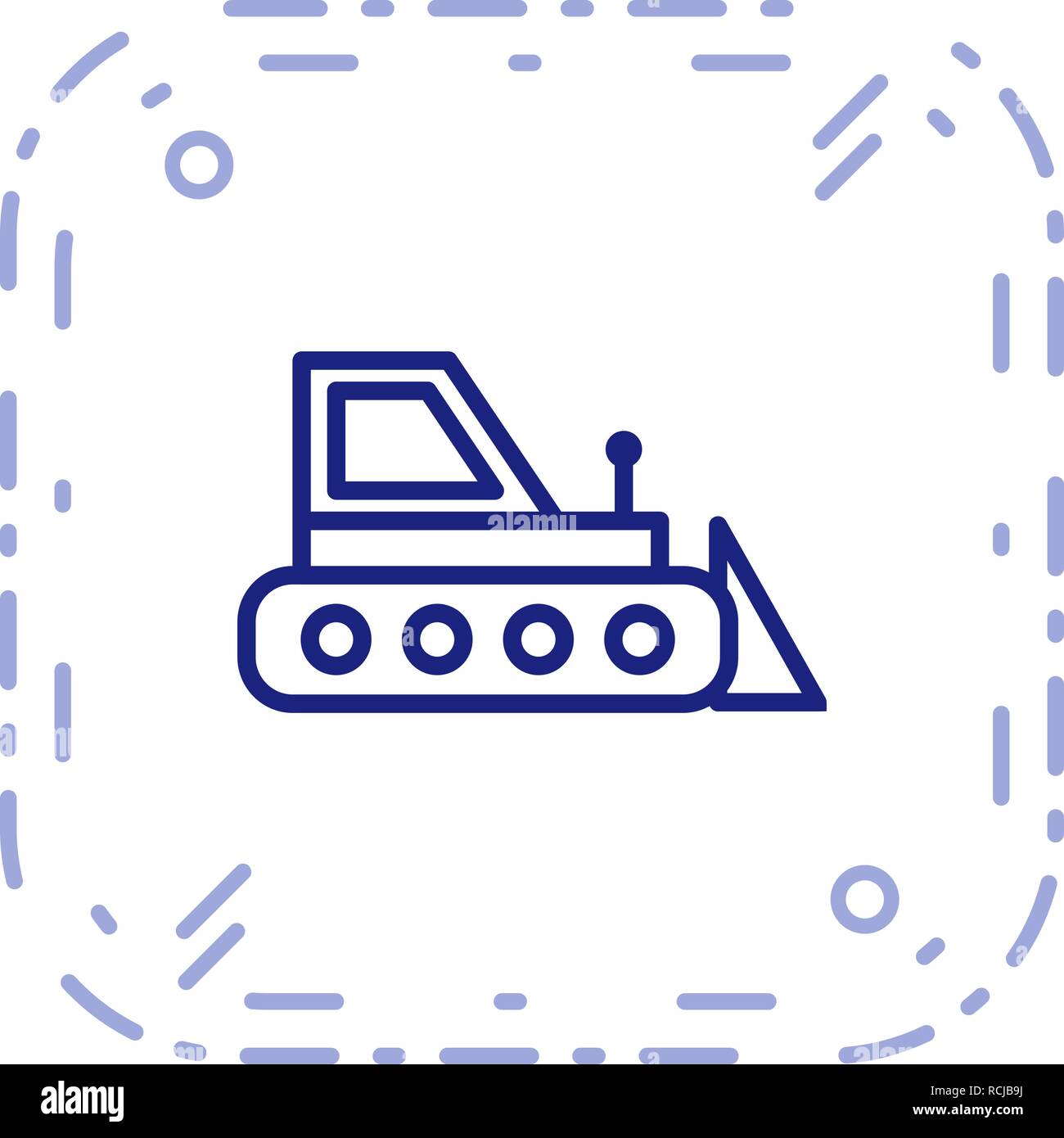 Vector Bulldozer Icon Stock Vector Image & Art - Alamy