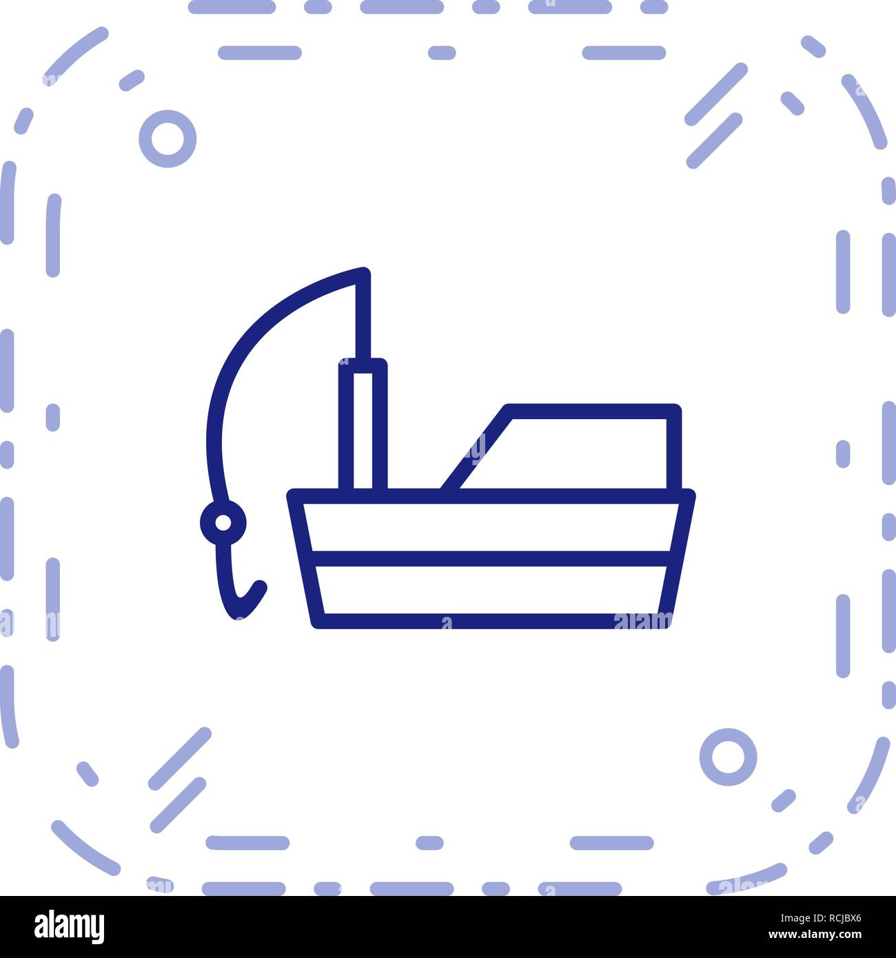 Vector Fishing Boat Icon Stock Vector Image & Art - Alamy