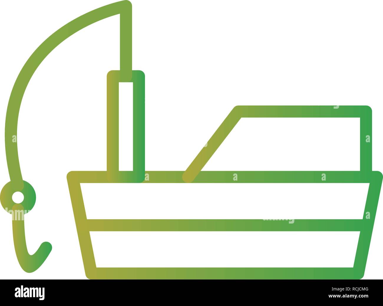 Vector Fishing Boat Icon Stock Vector Image & Art - Alamy