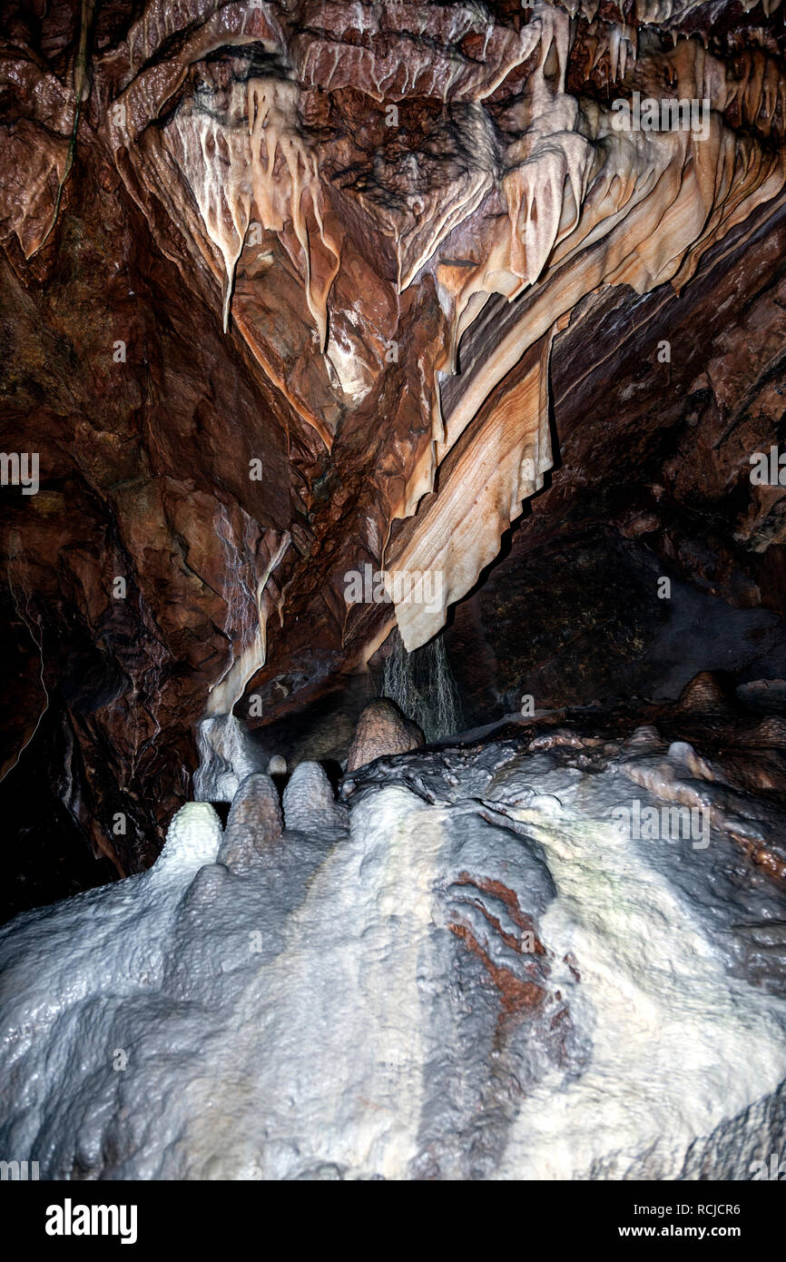 Underground cave system showing various formations Stock Photo - Alamy