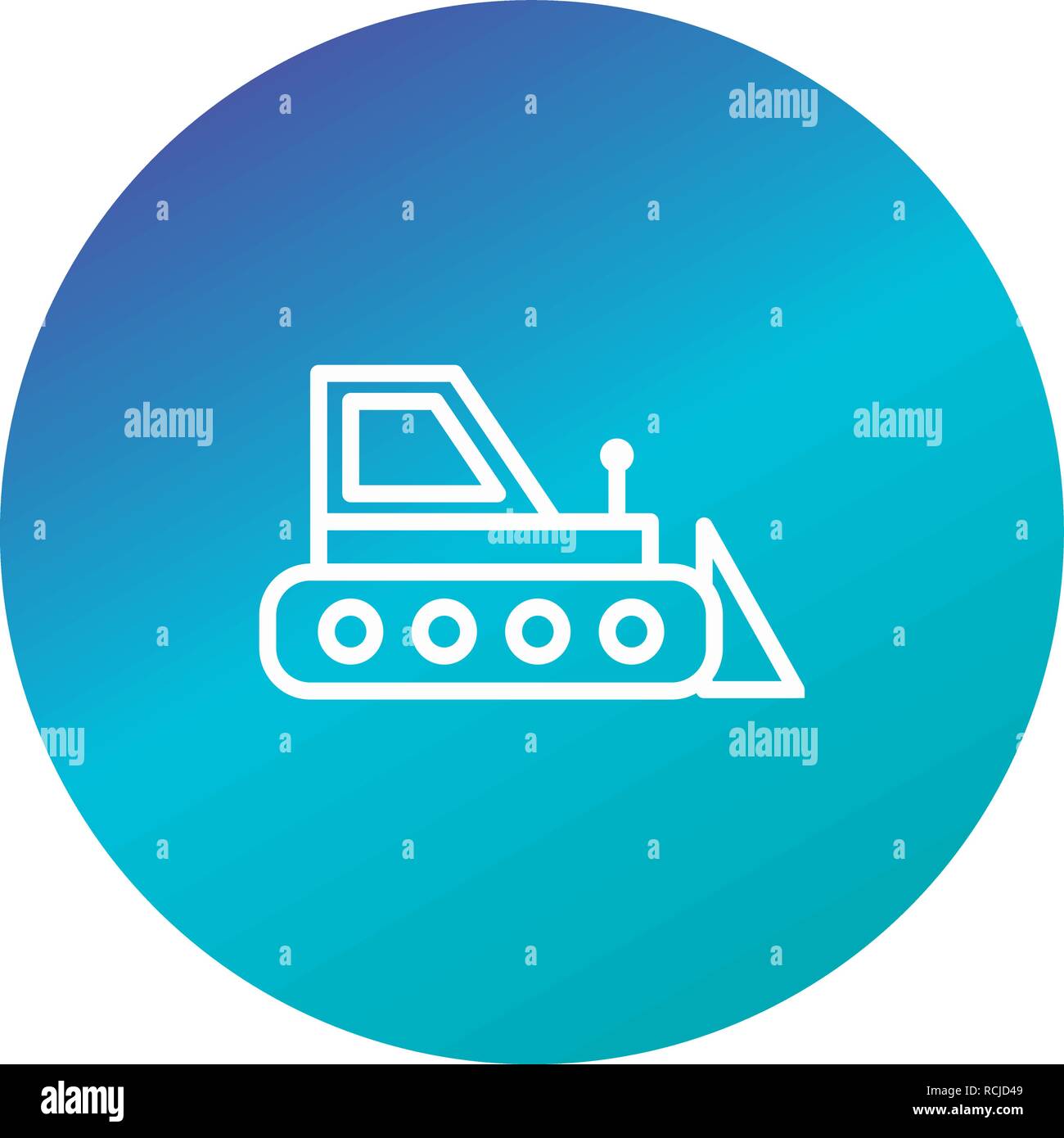 Vector Bulldozer Icon Stock Vector Image & Art - Alamy