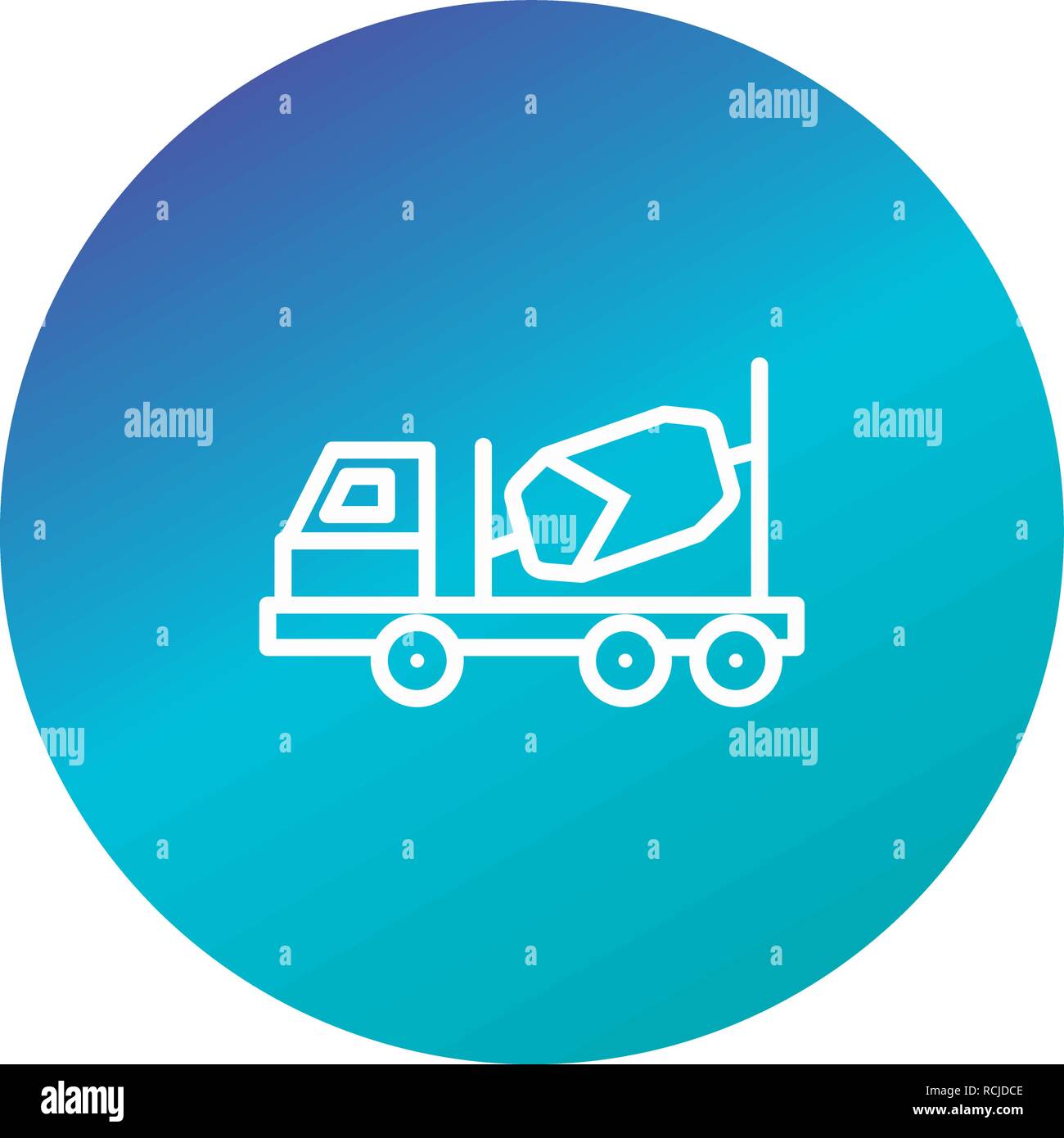 Vector Concrete Mixer Icon Stock Vector Image & Art - Alamy