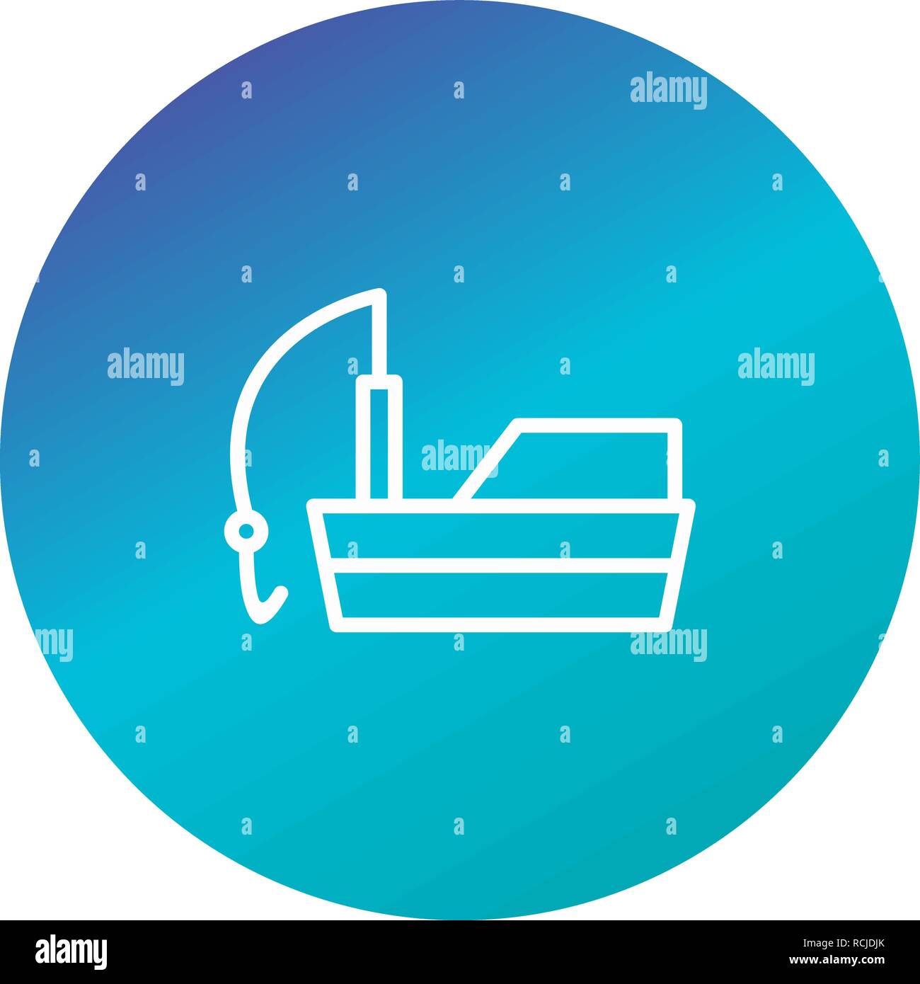 Vector Fishing Boat Icon Stock Vector Image & Art - Alamy