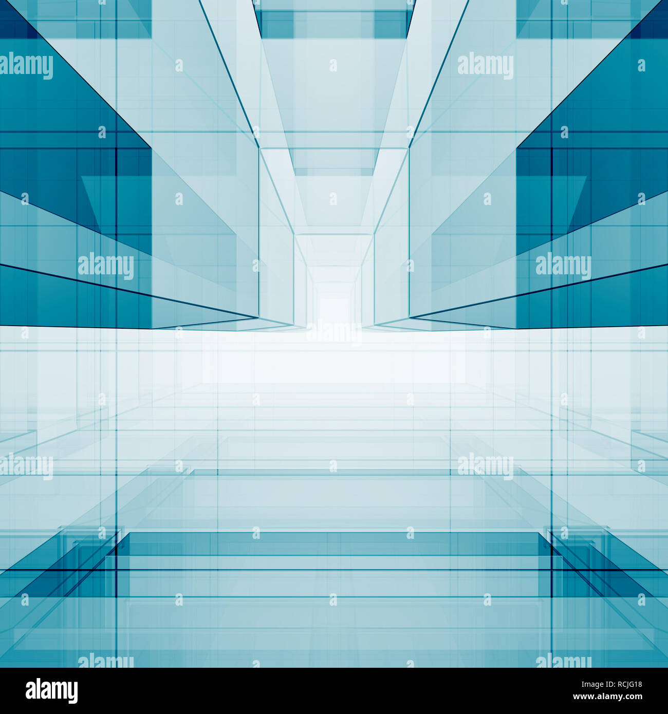 Concept glass project 3D rendering Stock Photo - Alamy