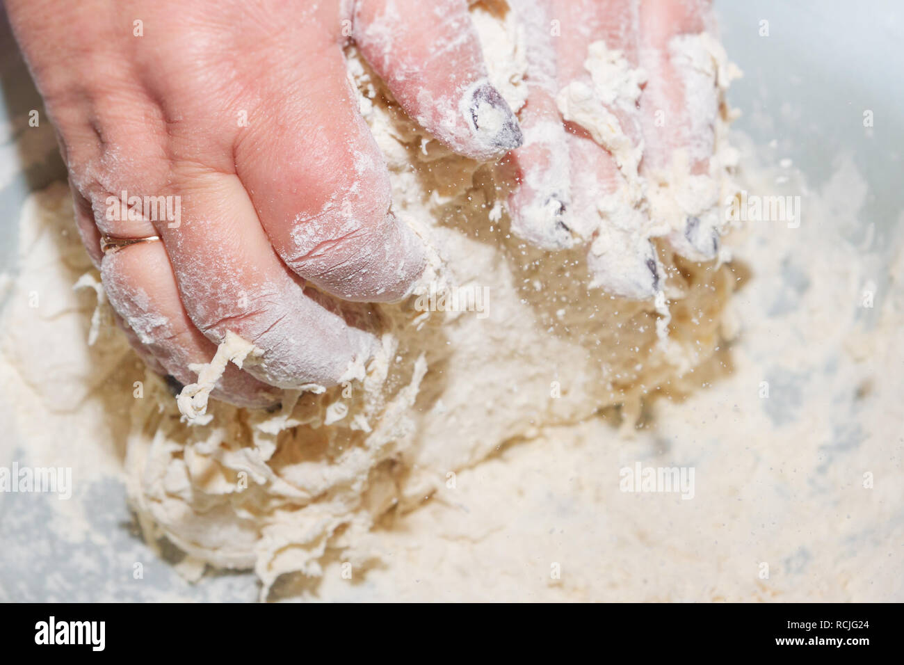 Mix the dough hi-res stock photography and images - Alamy