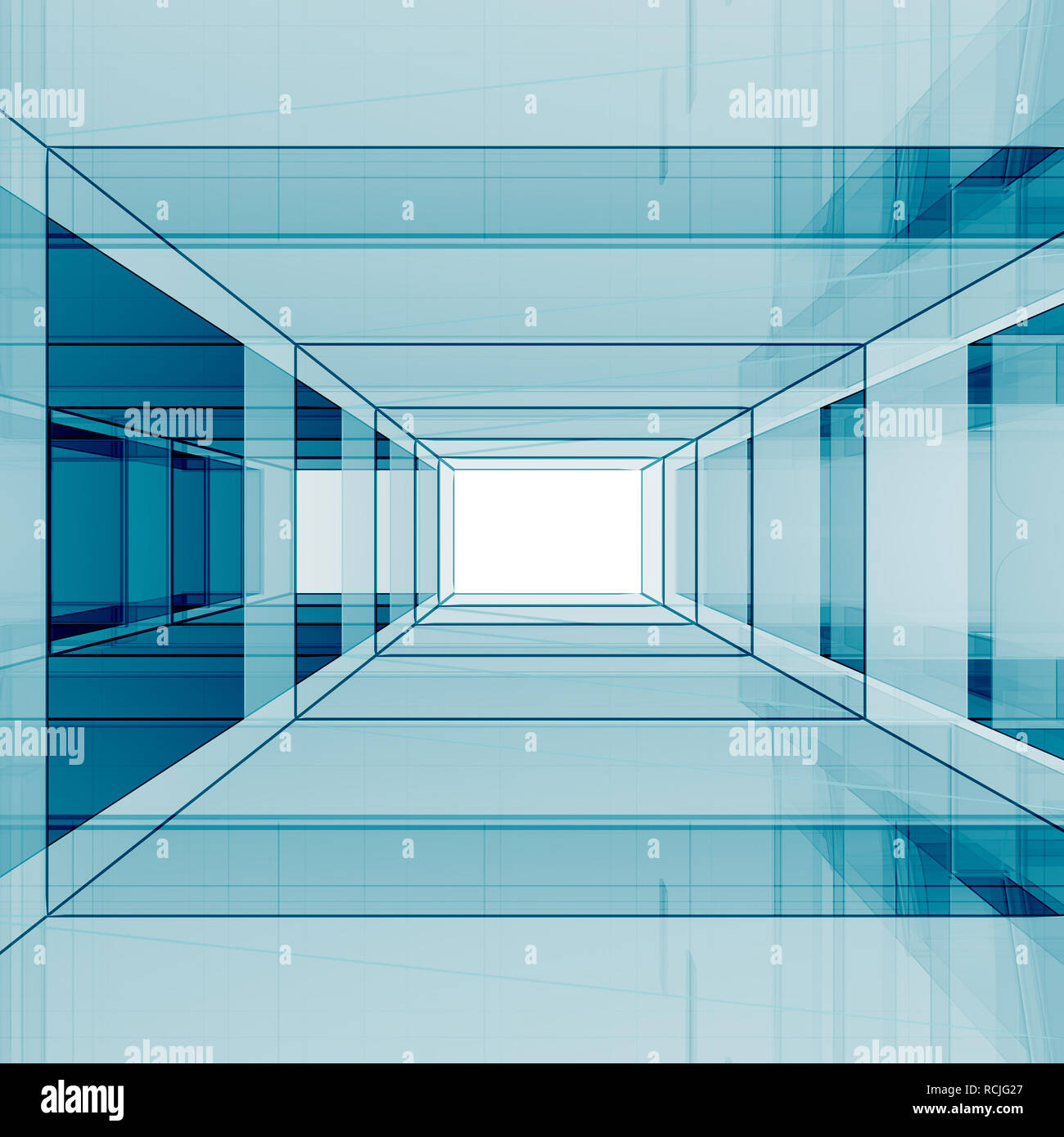 Blue transparent 3d rendering Stock Photo - Alamy