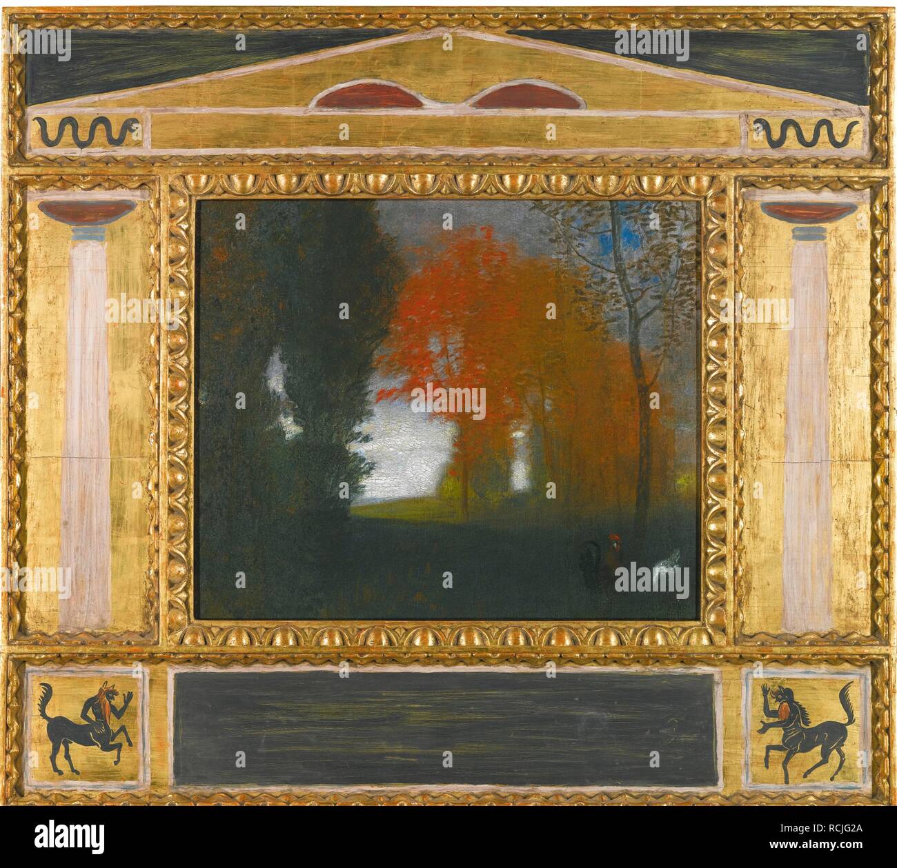 Evening landscape. Museum: PRIVATE COLLECTION. Author: Stuck, Franz ...