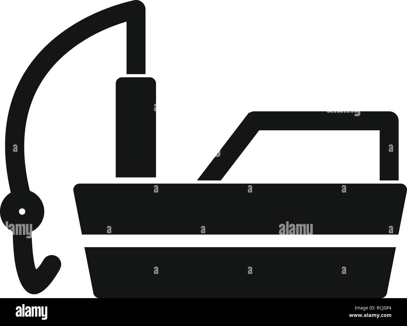 Vector Fishing Boat Icon Stock Vector Image & Art - Alamy