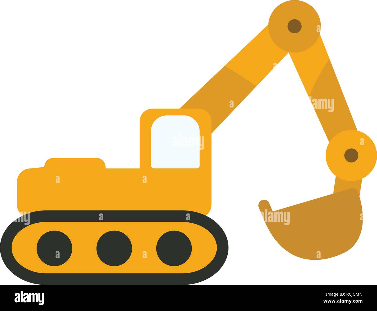Vector Excavator Icon Stock Vector Image & Art - Alamy
