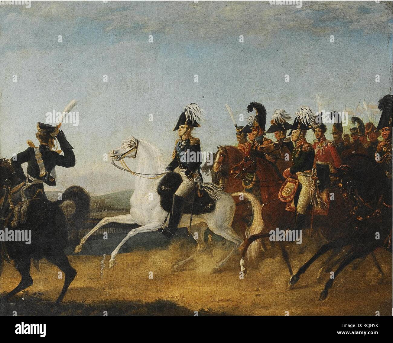 Alexander I of Russia accompanied by his staff. Museum: PRIVATE ...
