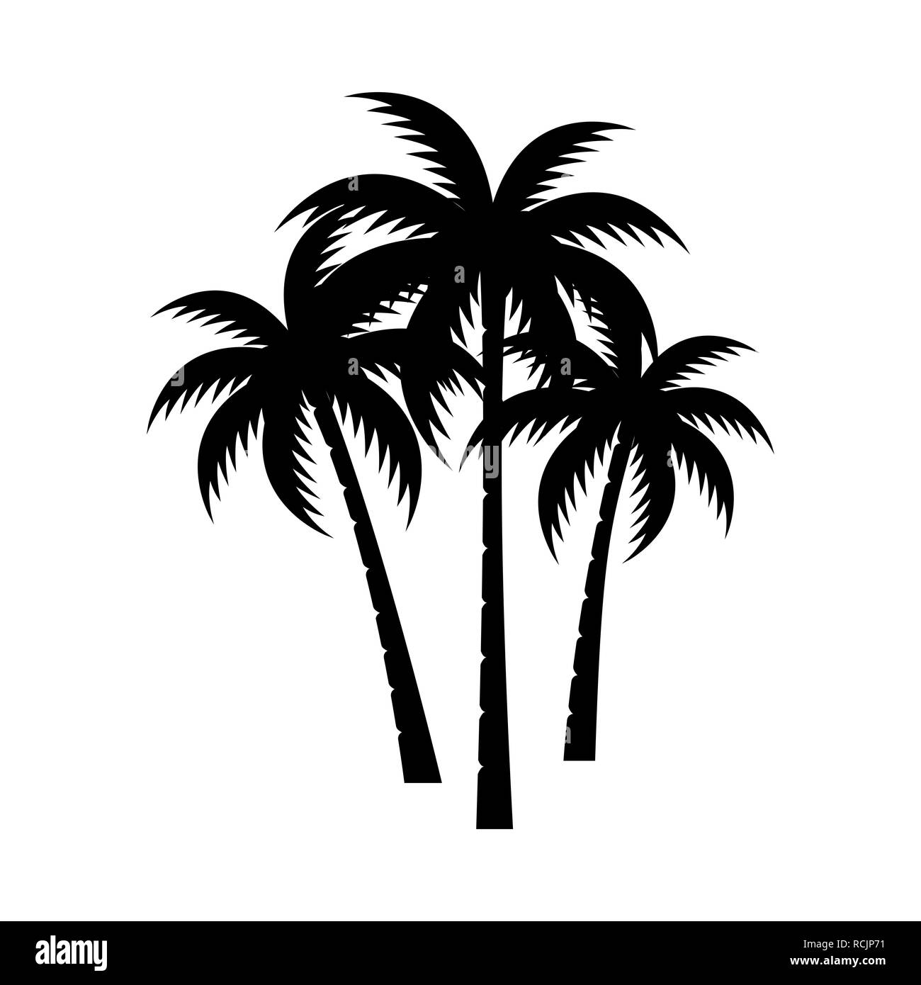 Tree icon illustration isolated vector Black and White Stock Photos ...