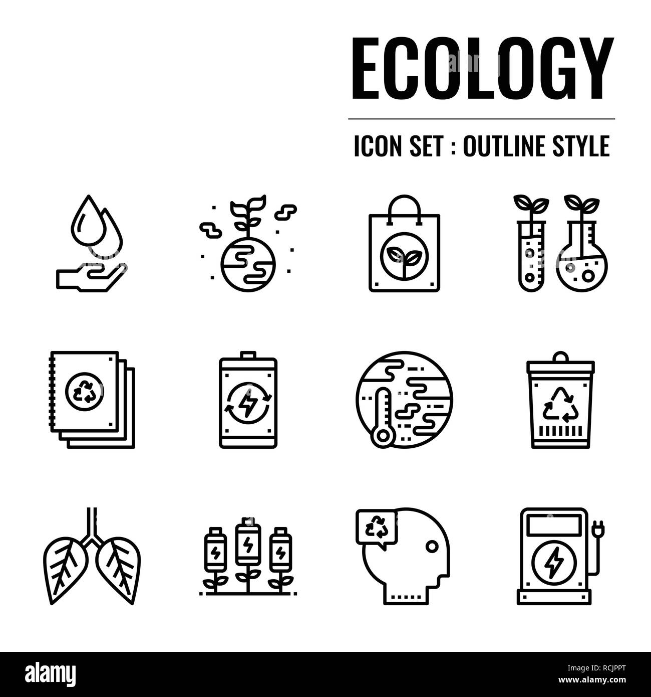 Green plant technology sprout Black and White Stock Photos & Images - Alamy