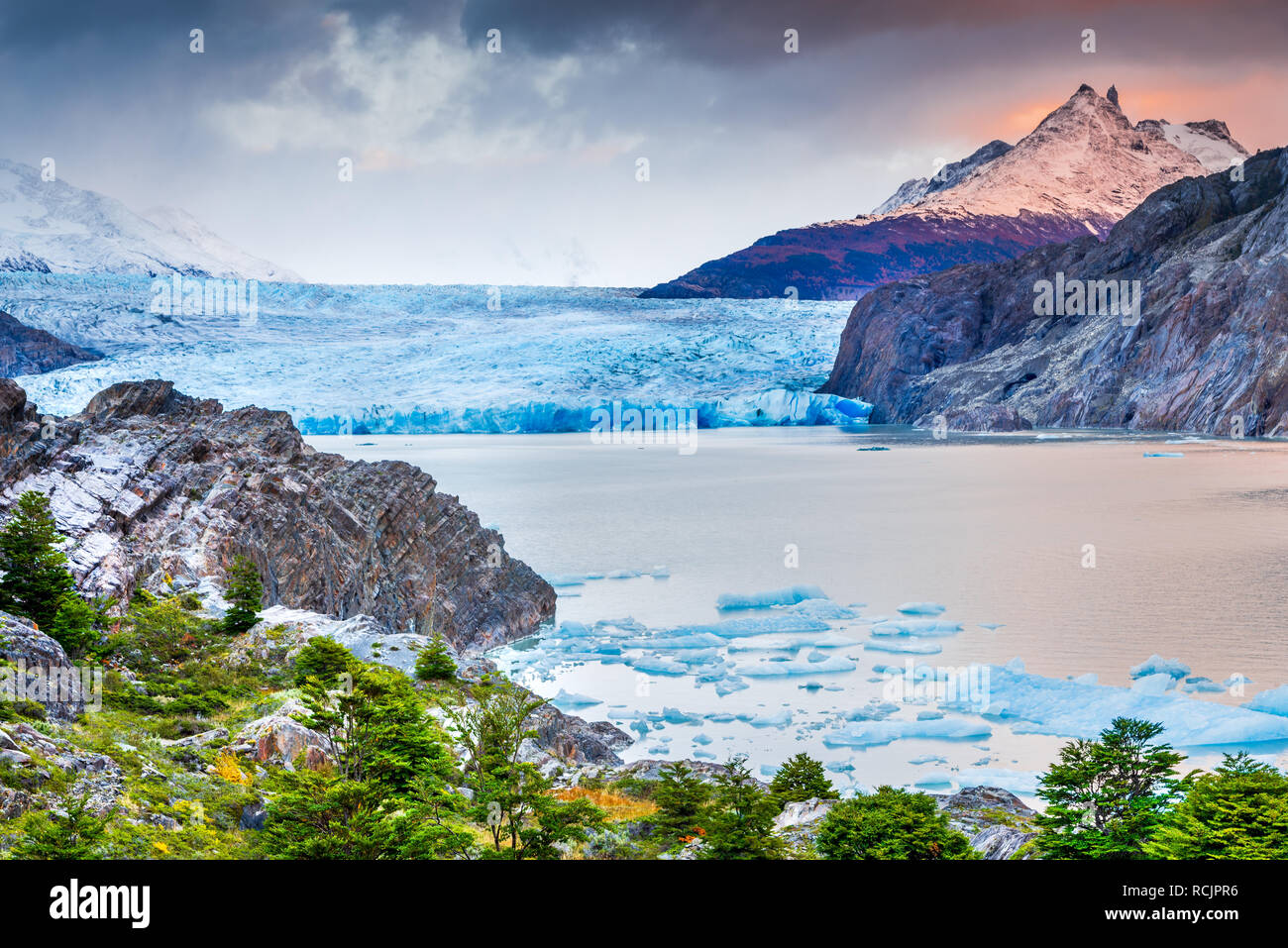 Patagonia, Chile, Grey Glacier in the Southern Patagonian Ice Field on ...