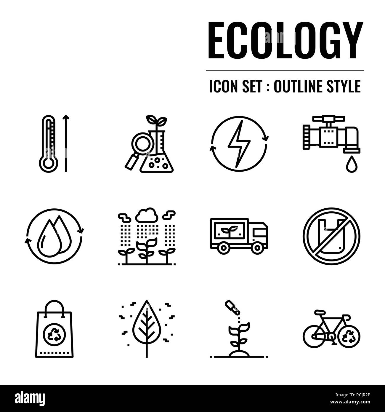 ecology icon, isolated on white background Stock Vector Image & Art - Alamy