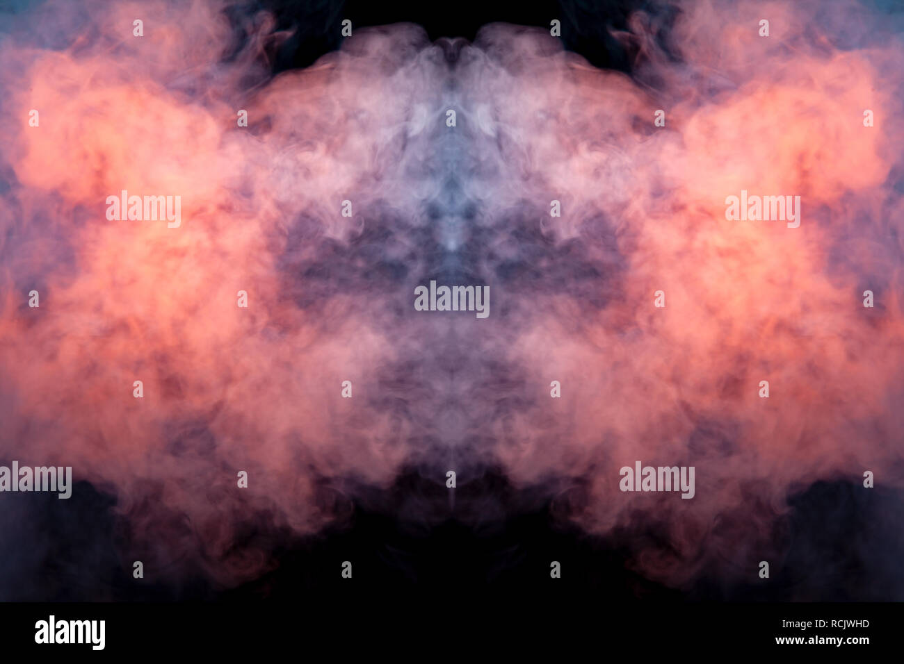 Curling smoke rises curls in the form of a spectacular, mystical head ...