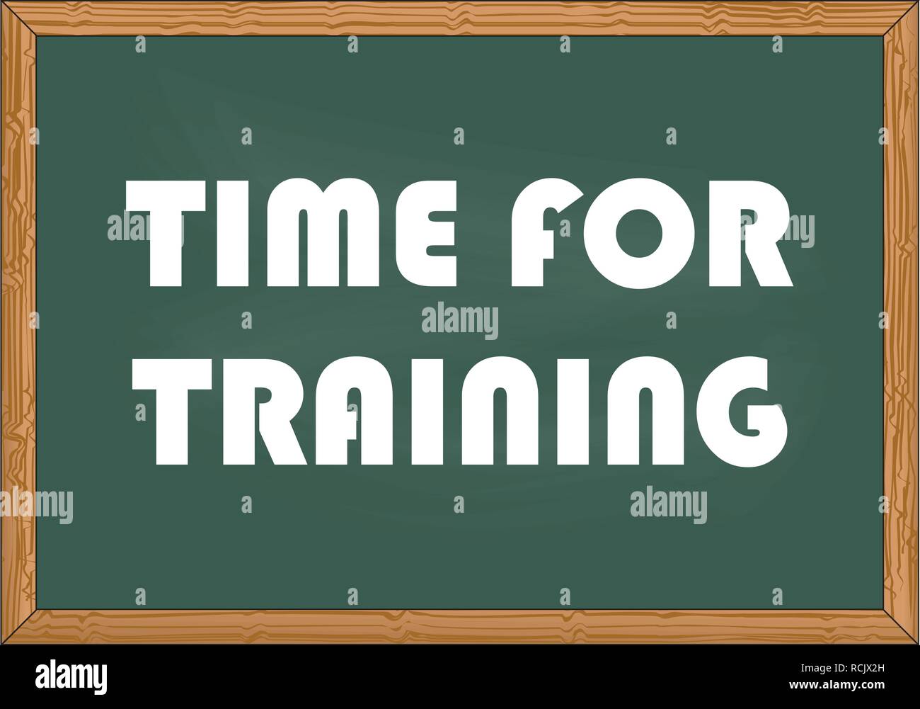 Time for training. Chalkboard business notice. Vector illustration for ...