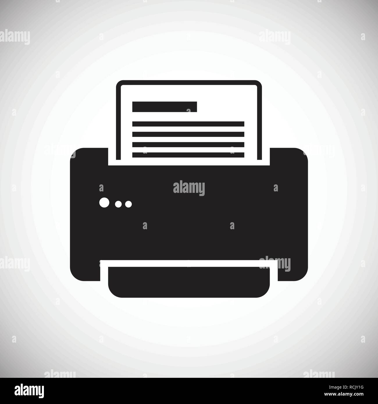 Office printer icon on white background for graphic and web design ...