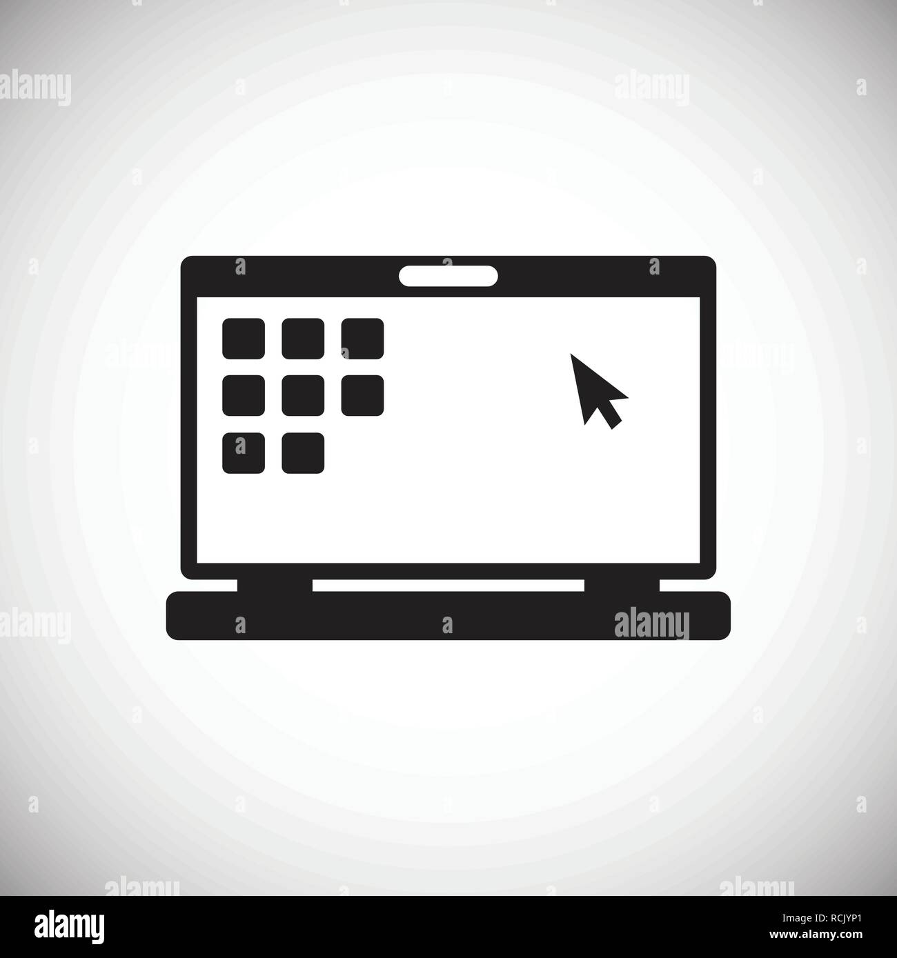 Business IT solution icon on white background for graphic and web ...