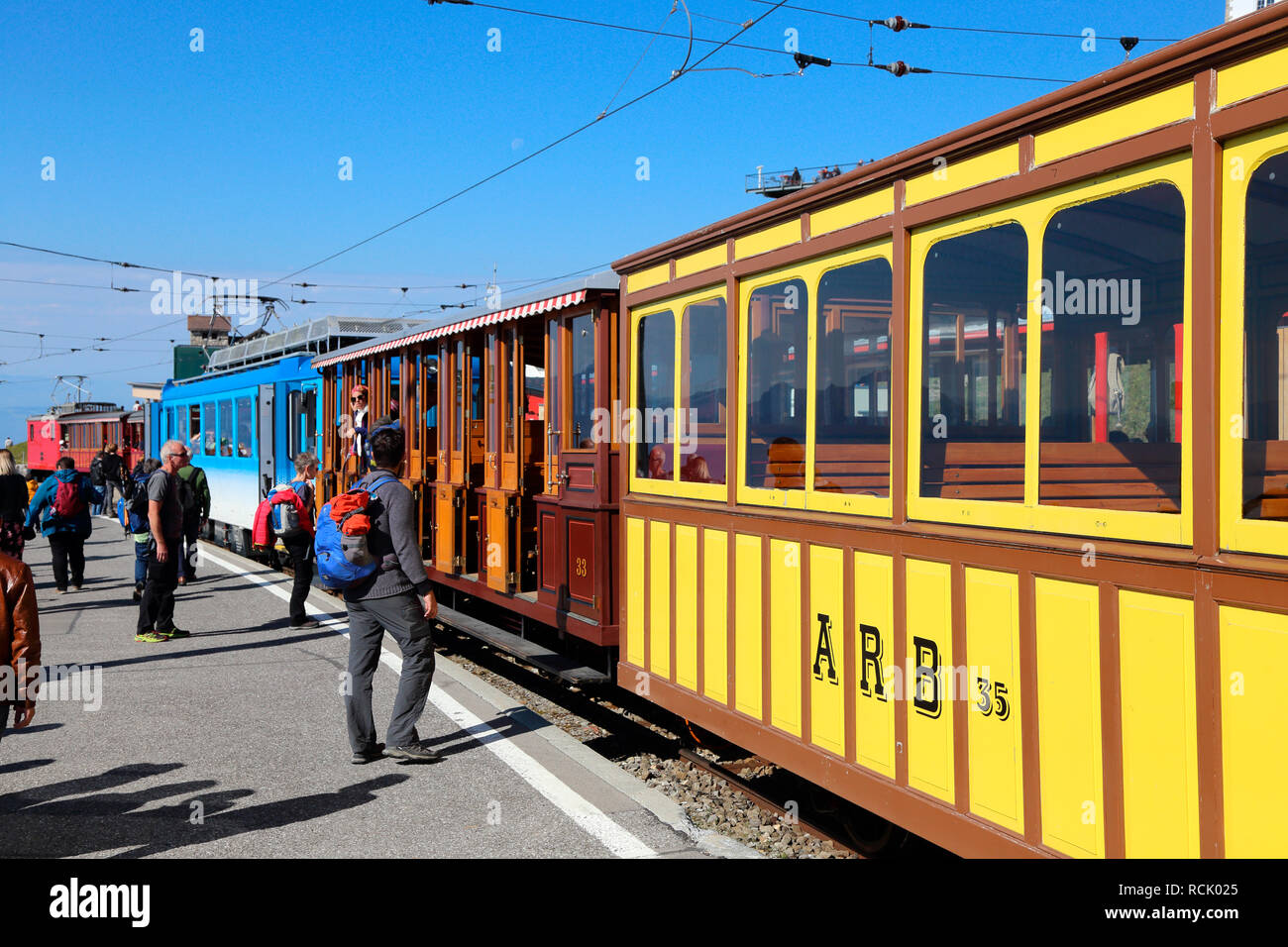 Rigi train Rigi Kulm Stock Photo - Alamy