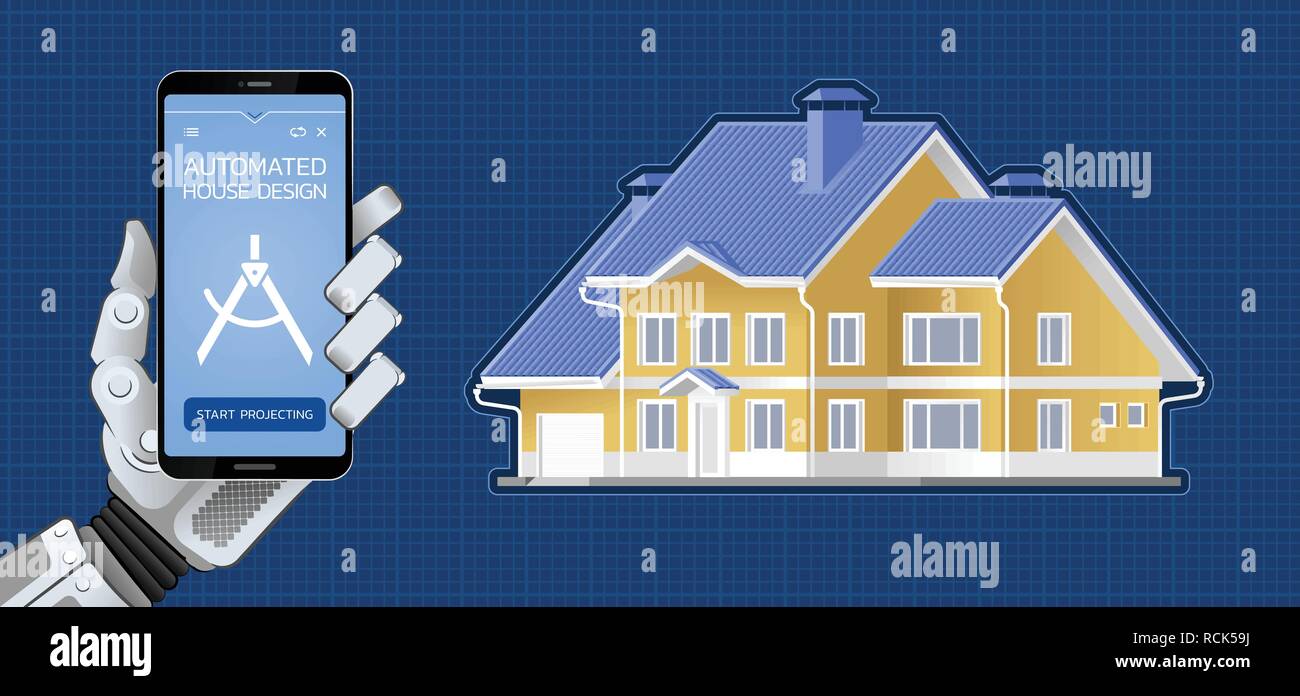 Automated House Design Stock Vector Image & Art - Alamy