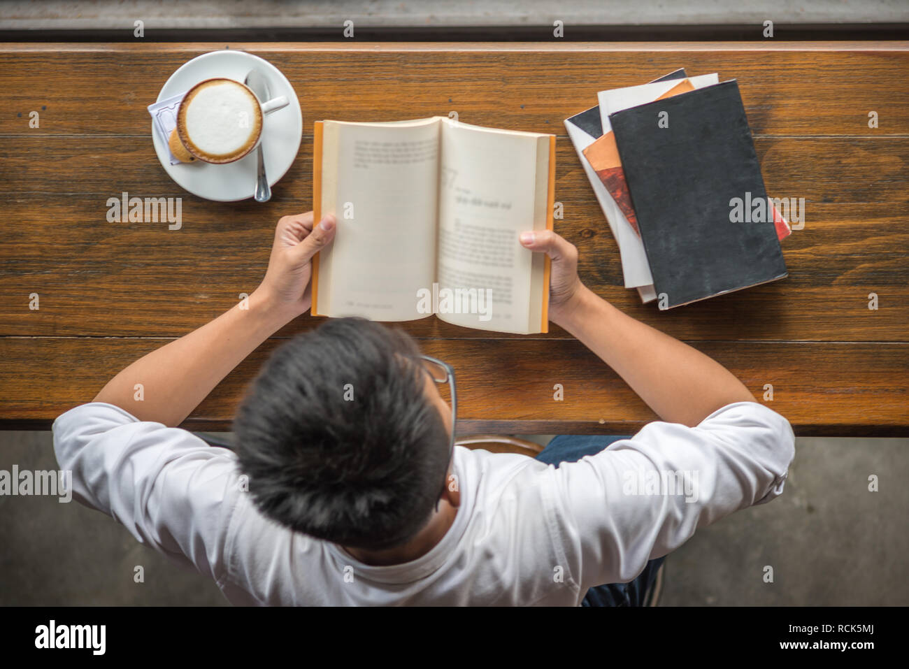 Top view happy student study hi-res stock photography and images - Alamy