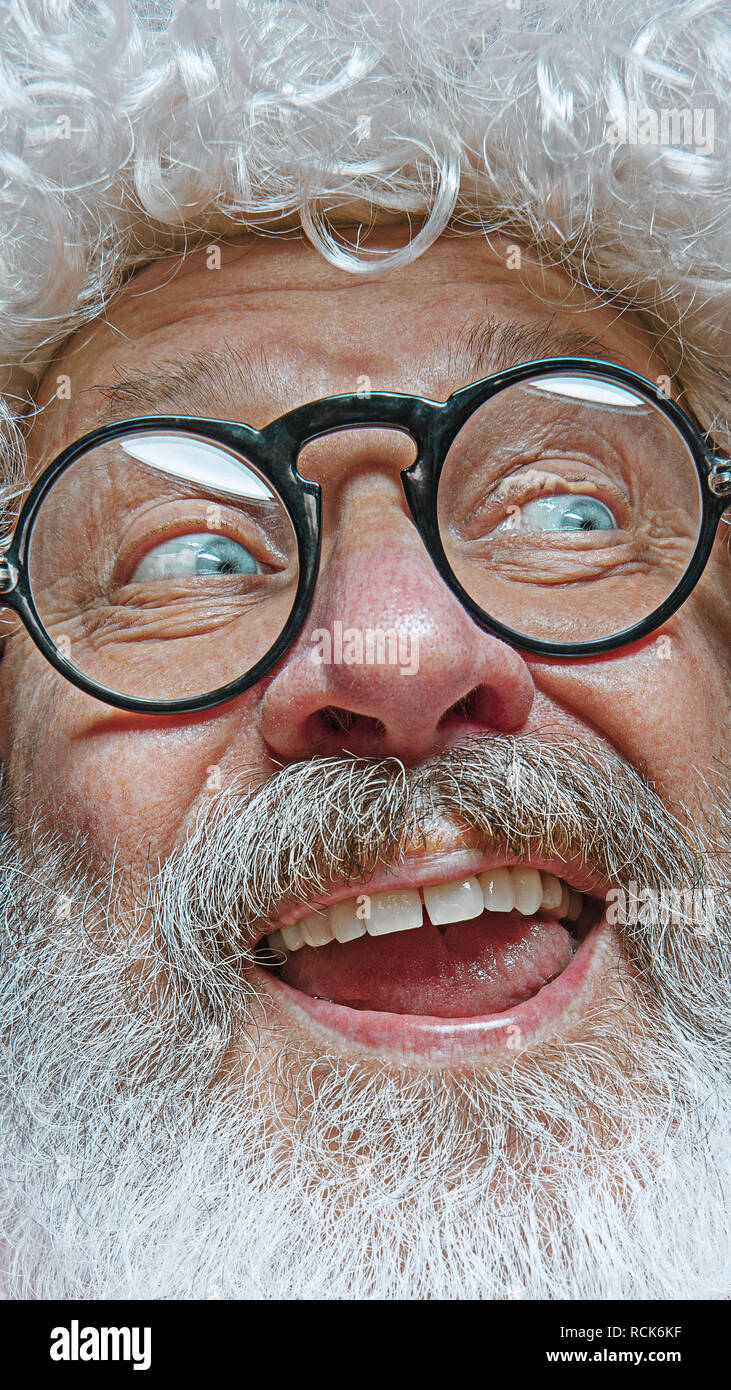 Portrait of happy smiling Santa Claus. Christmas celebration concept ...