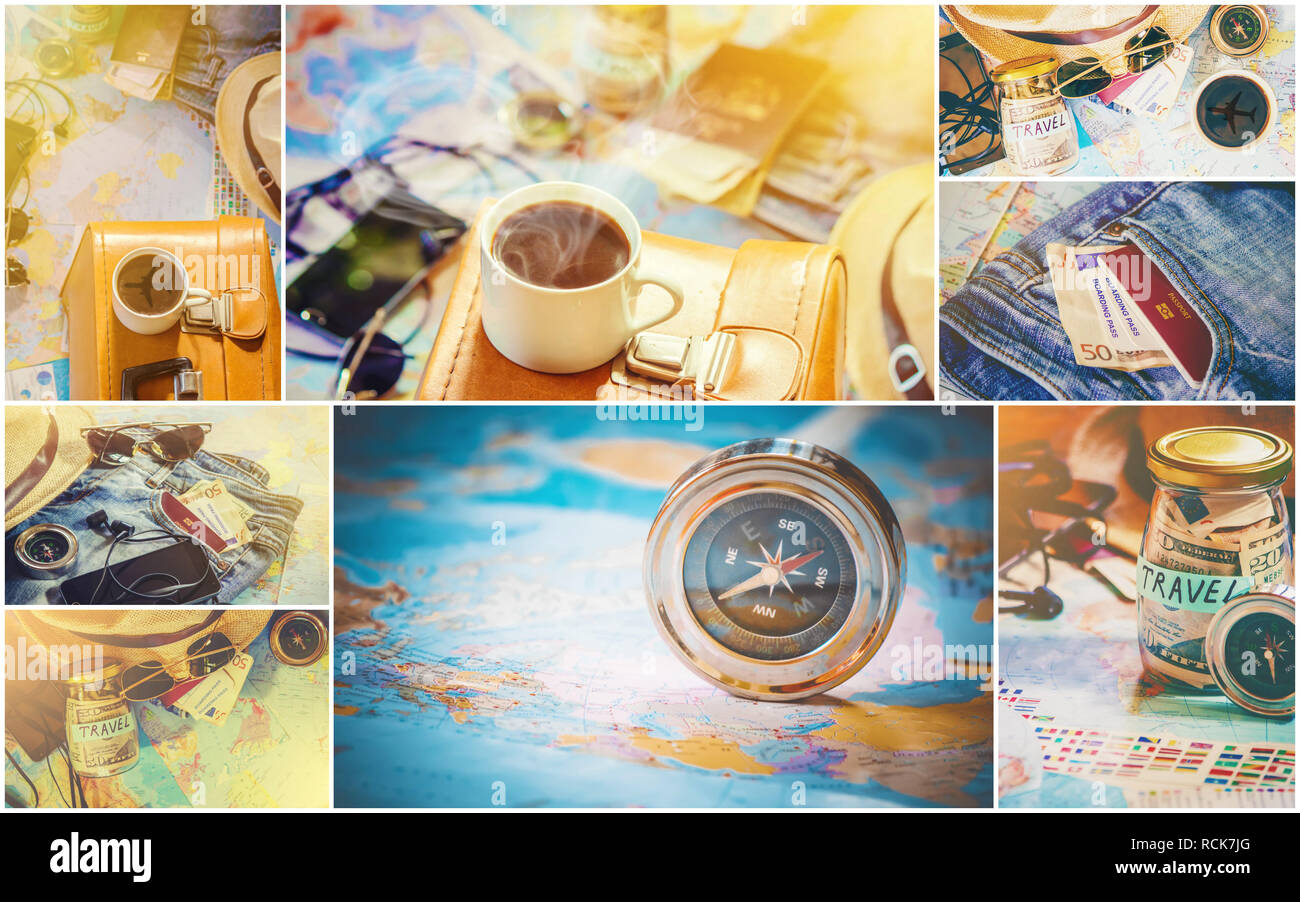 Travel Collage Background