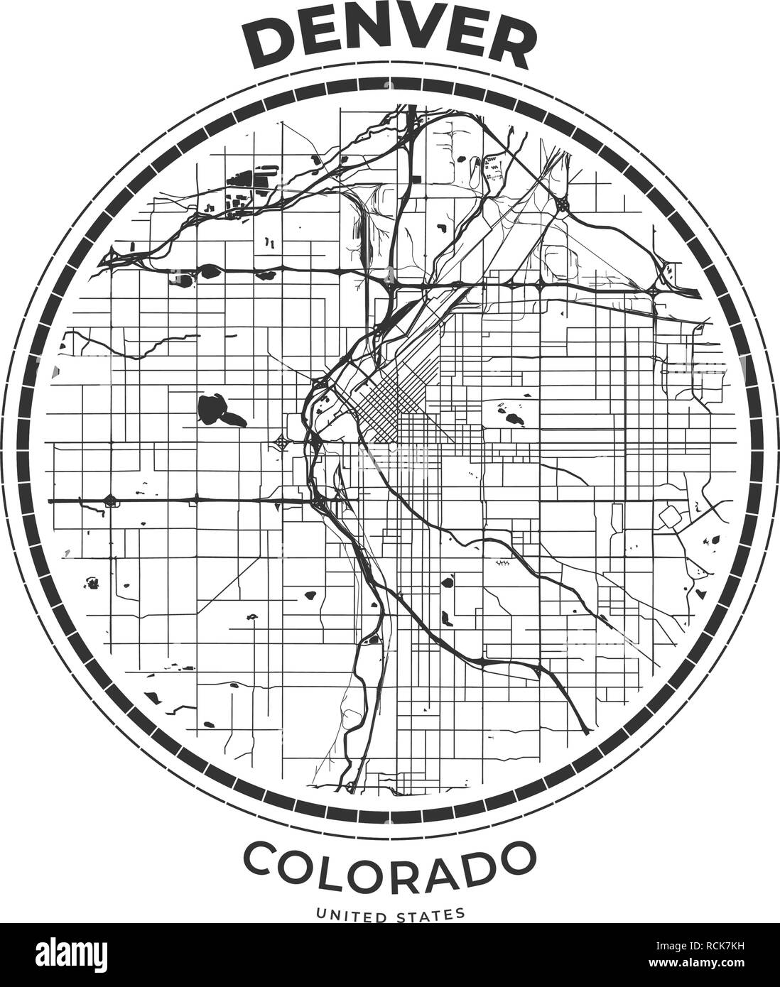 Denver colorado map hi-res stock photography and images - Alamy