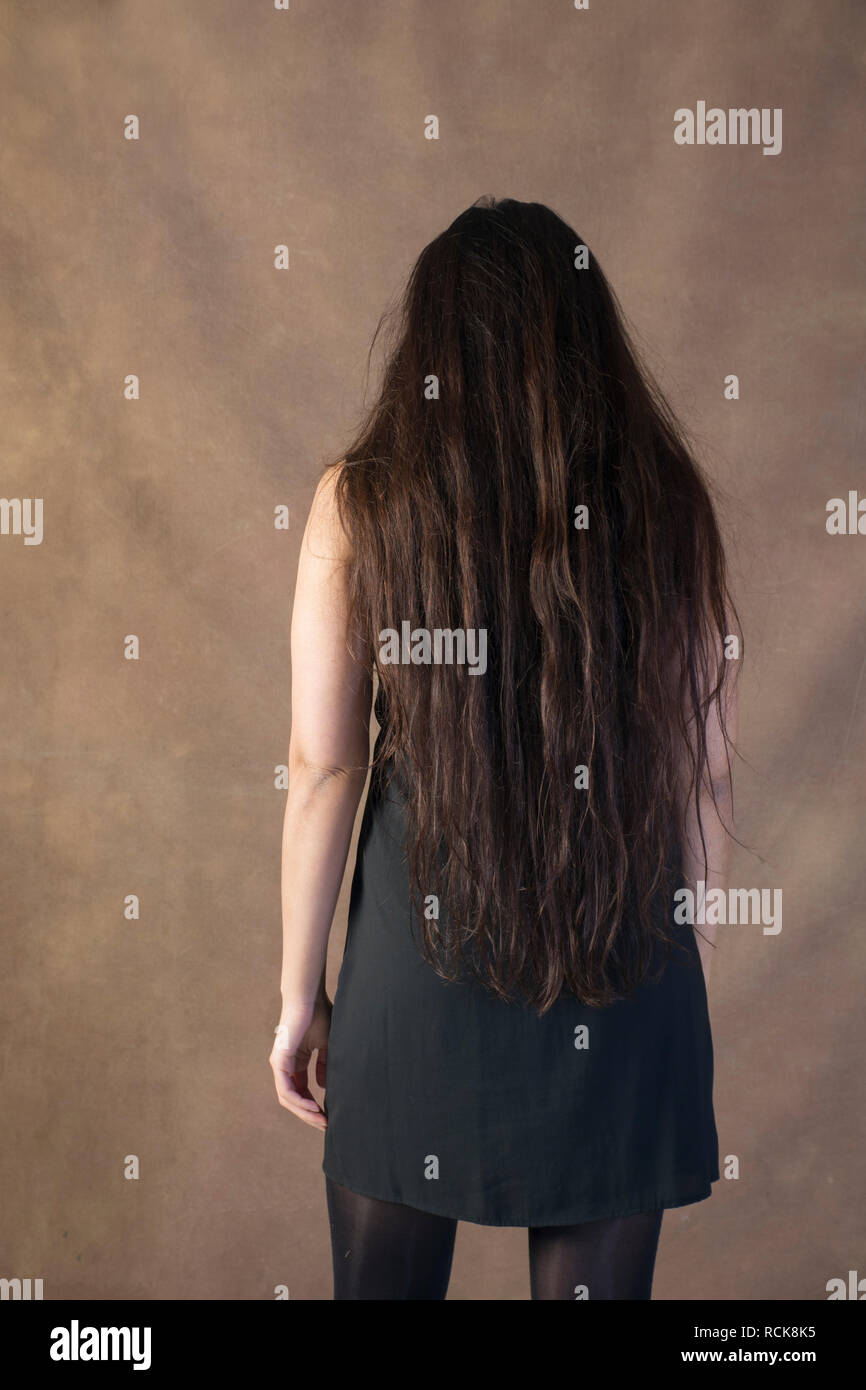 Woman indian rear view hi-res stock photography and images - Alamy