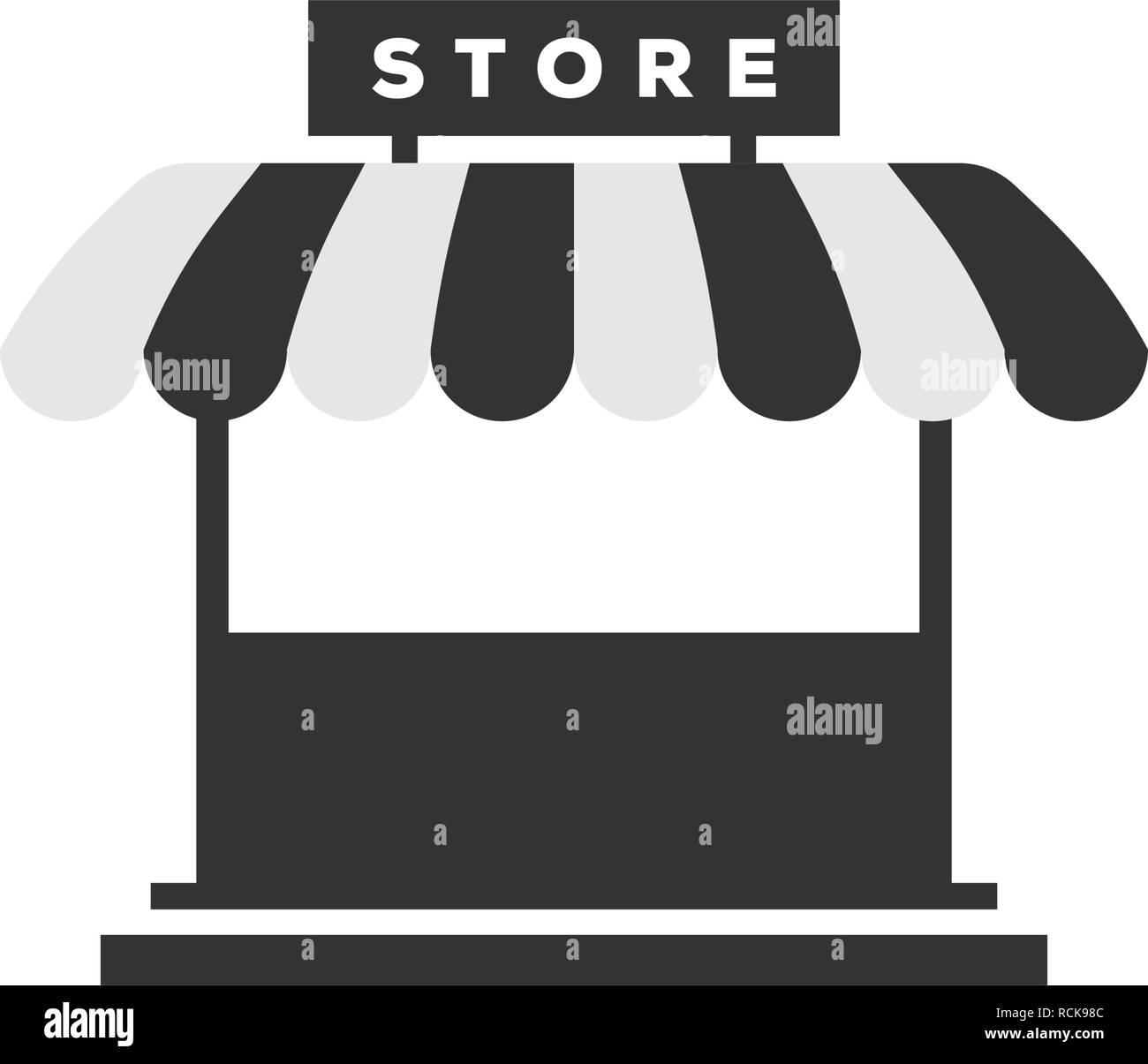 Building store construction silhouette icon Stock Vector Images - Alamy