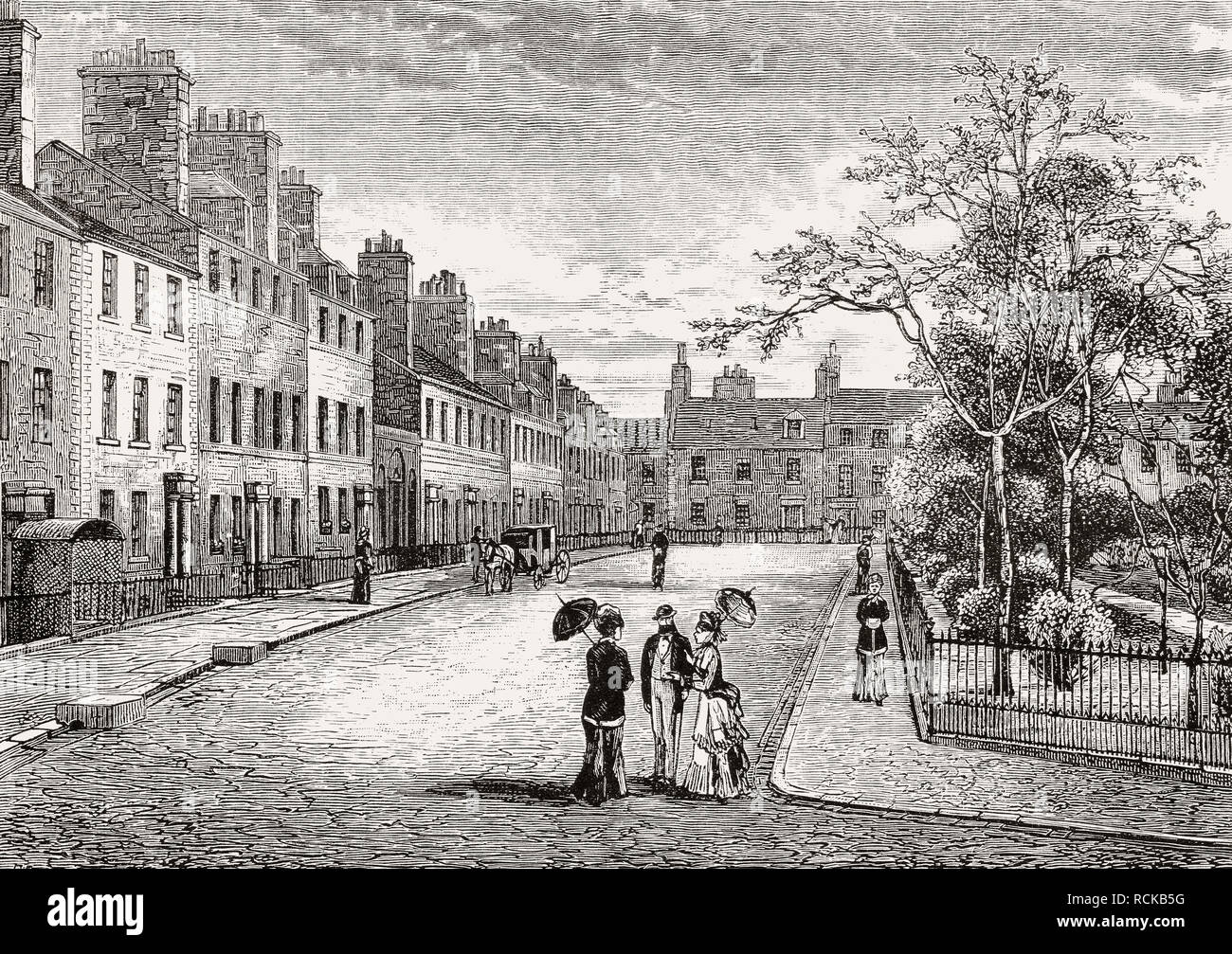 George Square, Edinburgh, Scotland, 19th century Stock Photo - Alamy