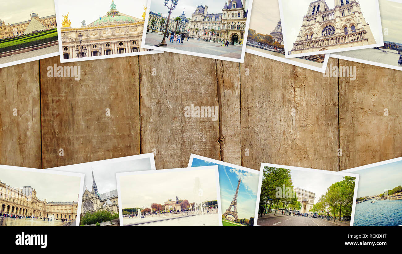 Collage France Paris. Selective focus. nature city Stock Photo - Alamy
